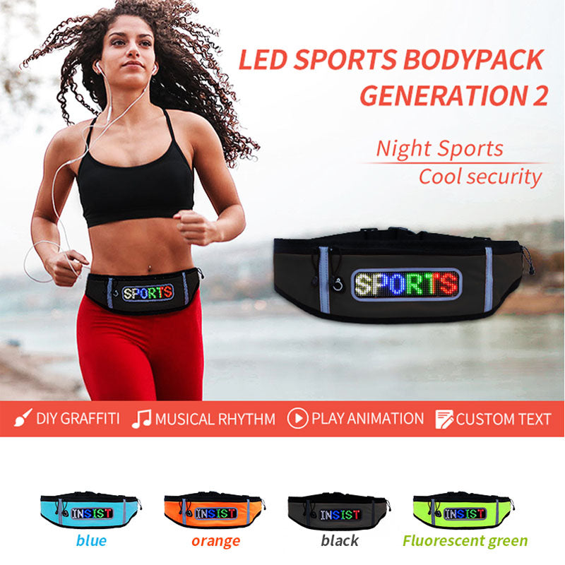 Running Running Led Sports Bodypack With Scrolling Led Sign Cool Secur ...