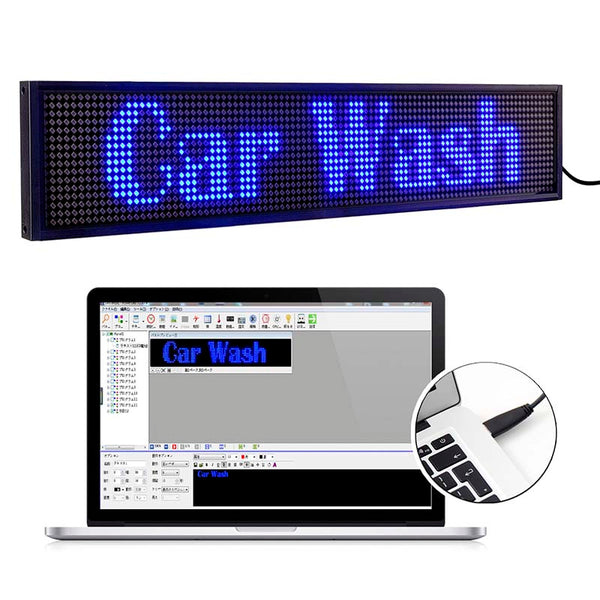 Leadleds Led Rear Window Car Sign Digital Signage Programmable Road ...