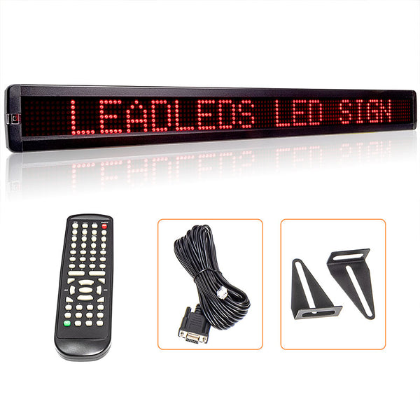 Leadleds 38in Remote LED Sign Programmable Scrolling Message Board