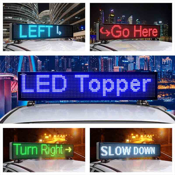 Leadleds Double Sided Car Top Led Sign WiFi Programmable Super Bright